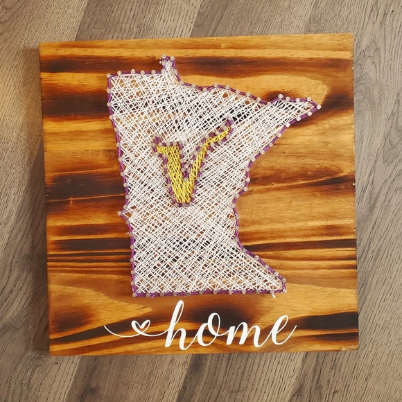 Hand Crafted | Wall Decor | Football Season Minnesotavikings String Art ...